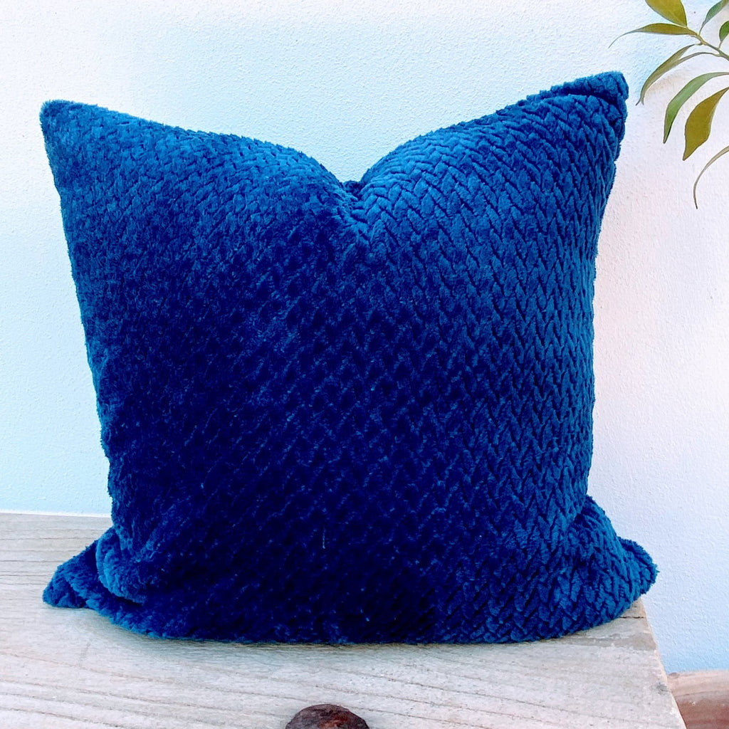 Soft Dark Blue Velvet Cushion Cover Australia