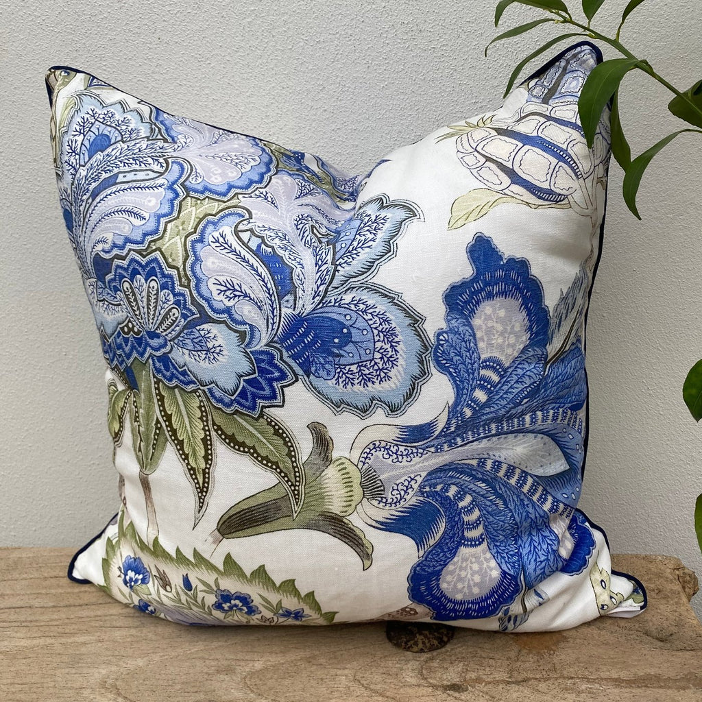Floral Cushion - Hamptons Style - Decor Pillow Covers - Blue - Green ...