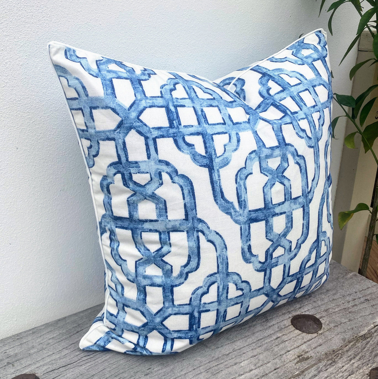 Blue and White Cushions - Decorative Throw Pillow Covers - Cotton ...