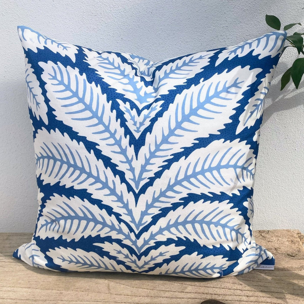 Palm Tree Cushion - Square Pillow - Blue - Cotton - 45x45cm - 50x50cm ...