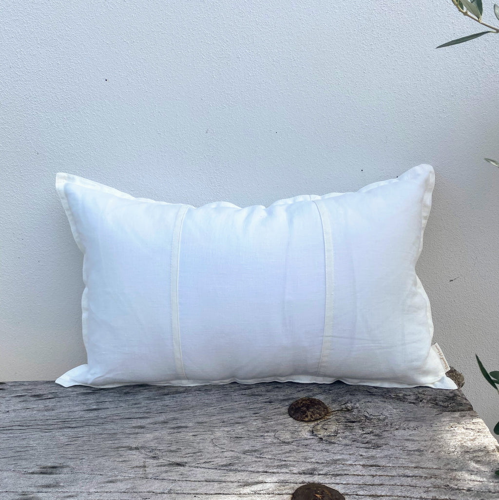 Rectangle Cushion - Designer Cushion - French Linen - Off White ...