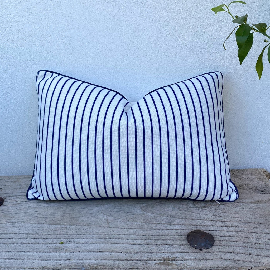 Rectangle Hamptons Blue Striped Cushion Covers