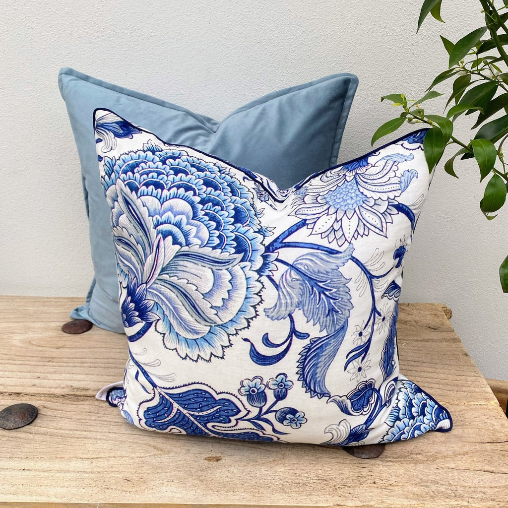 Set of 2 Coastal Blue Cushions | Portsea Ocean | Revived Artisan